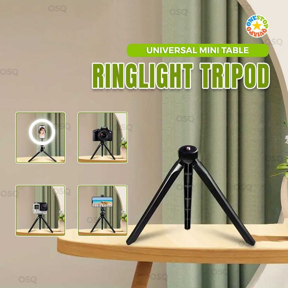 OSQ Universal Lightweight Mini Table Top Tripod Stand For Phone Digital ...