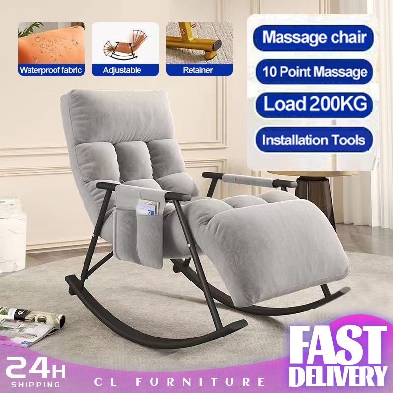 ⭐CL⭐Lazy Rocking Chair Adjustable Chair Nordic Leisure Rocking Sofa ...