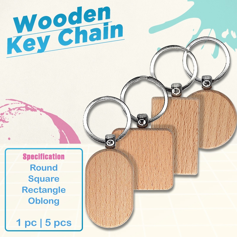 Plain Wooden Keychain for Laser Engraving Souvenirs and Giveaways Key ...