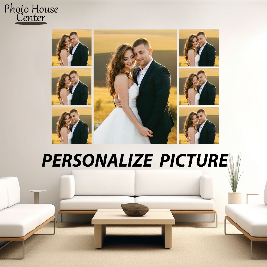 Personalized MIDIUM PUZZLE VINYL PHOTO TILE Wall Decor, LAMINATED ...