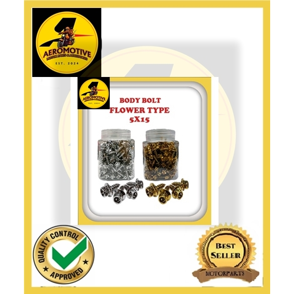 BODY BOLT FLOWER TYPE (5X15) UNIVERSAL (BBT) | Shopee Philippines