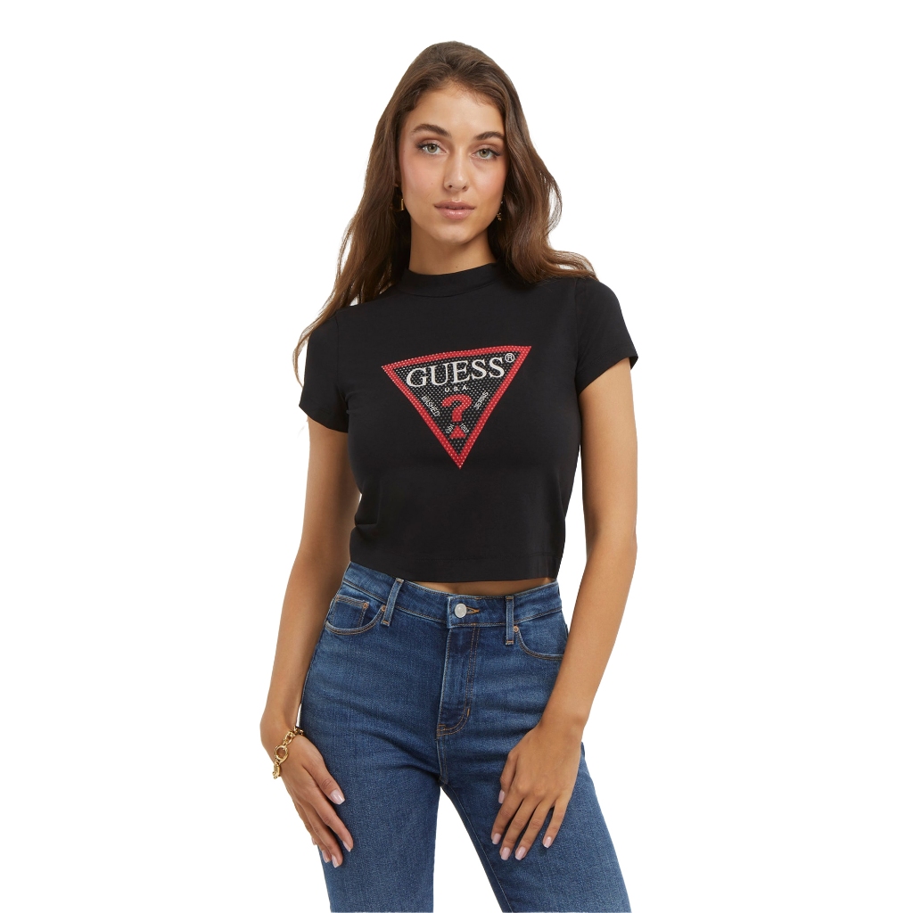 Guess Triangle Strass Tee | Shopee Philippines