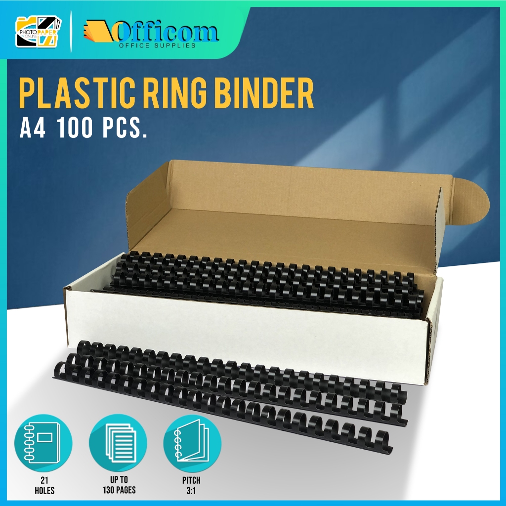 Plastic Ring Binder A4 Size Black, Blue And White Colors 21 holes ...
