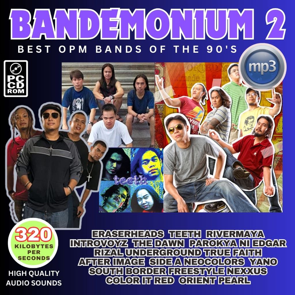 BANDEMONIUM VOLUME 2 MP3 music CD for PCCDROM and compatibles (not playable to ordinary disc ...