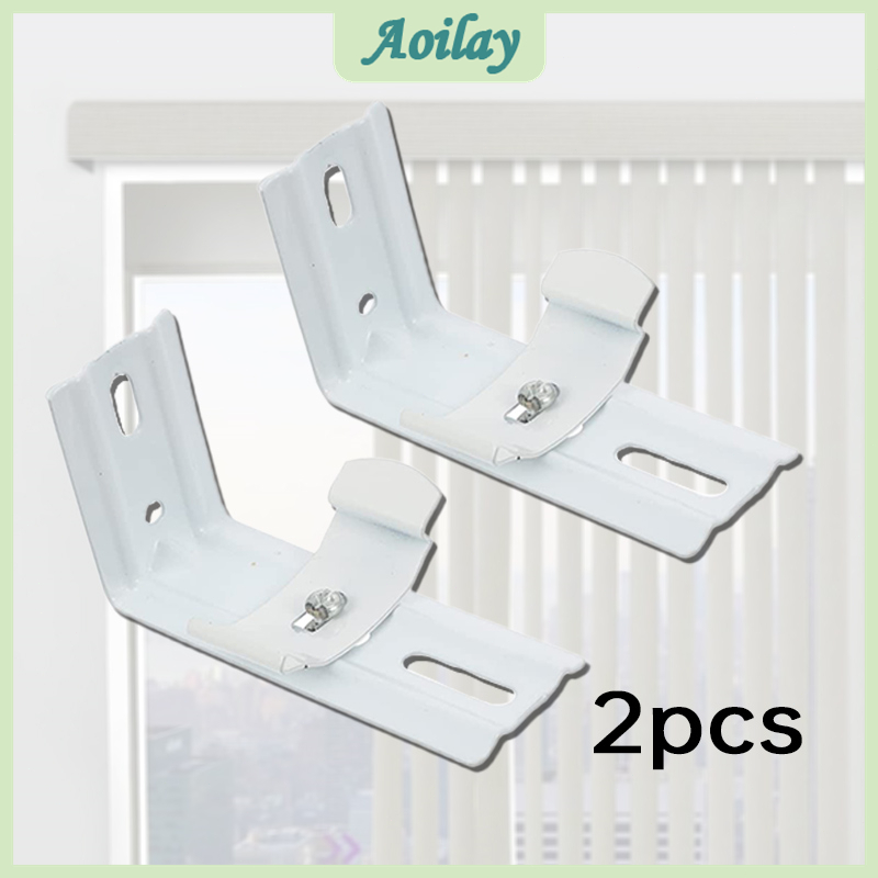 2pcs 3inch L Shaped Blinds Bracket Metal Vertical Curtain Mounting ...