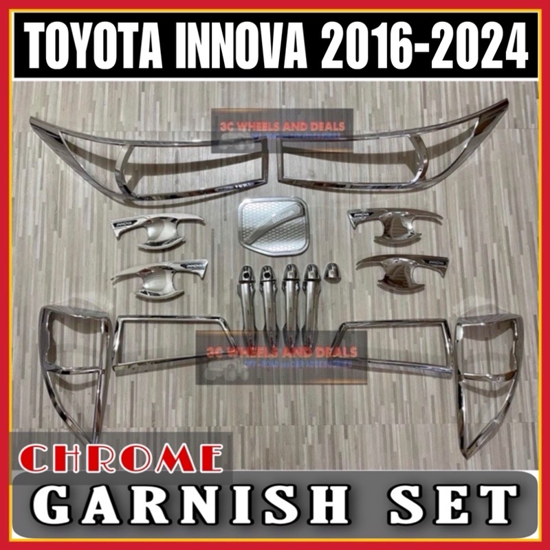 TOYOTA INNOVA 2016-2024 GARNISH SET CHROME (Innova accessories ...