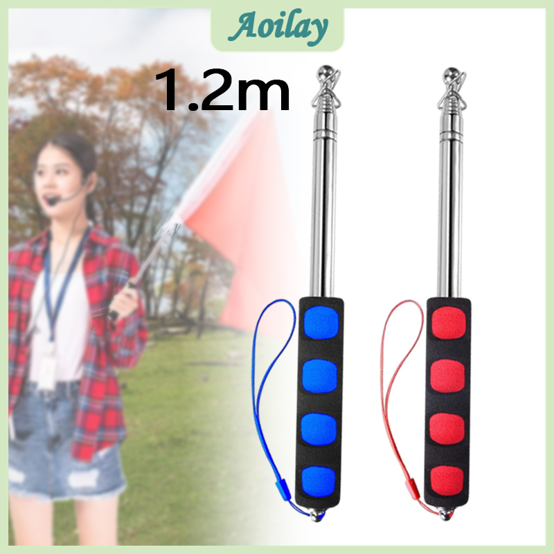 1.2m Tour Guide Flag Pole Telescopic Handheld Flagpoles Stainless Steel ...