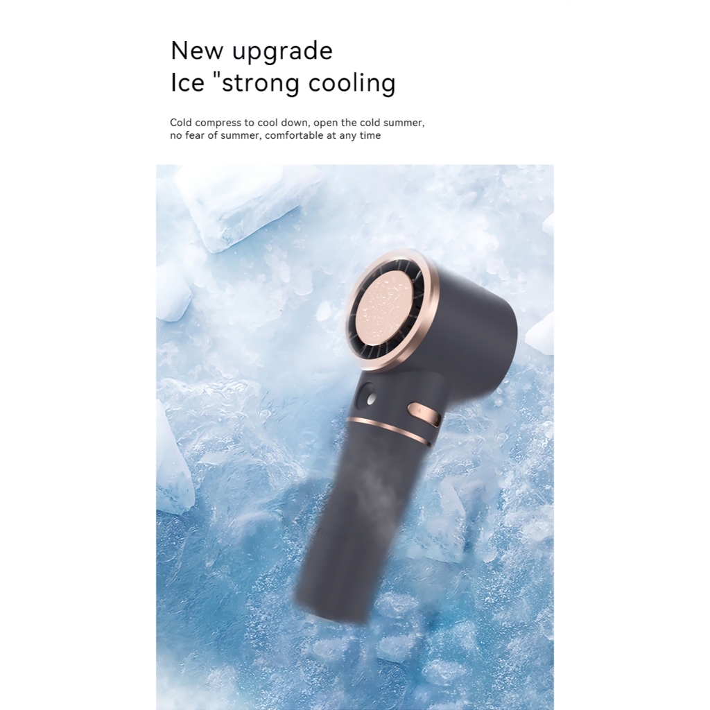 Handy Rechargeable USB 001 Semiconductor Cold Compress Spray Fan with 3 ...