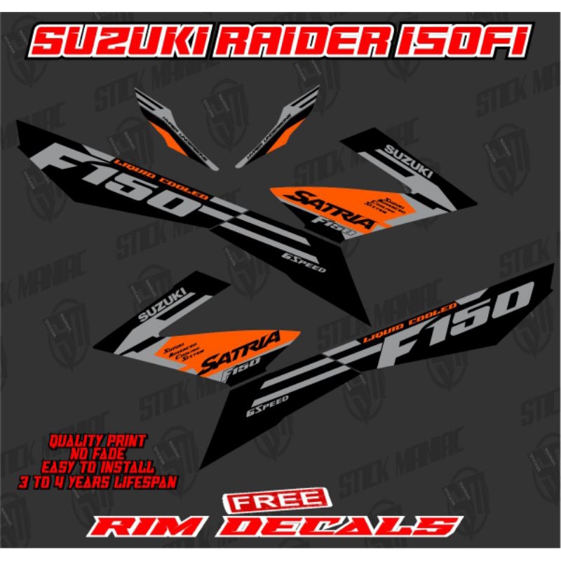 Suzuki Raider 150FI decals stickers, laminated | Shopee Philippines