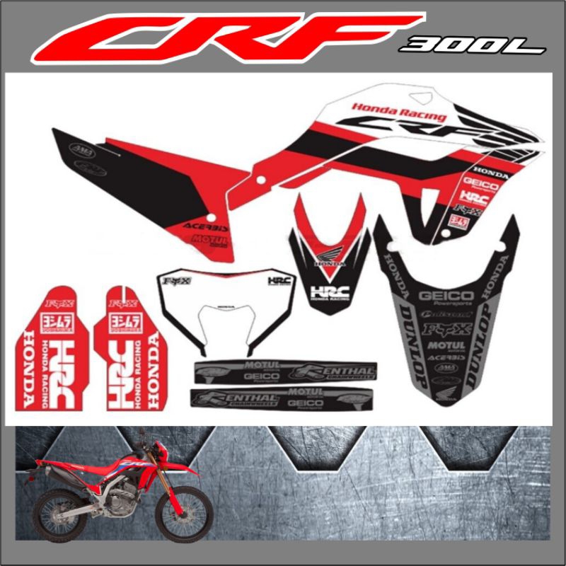 Honda CRF 300L decals stickers, laminated | Shopee Philippines