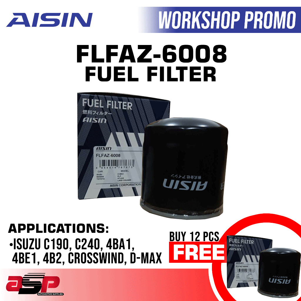 AISIN Fuel Filter for Isuzu C190, C240, 4BA1, 4BE1, 4B2, Crosswind, D ...