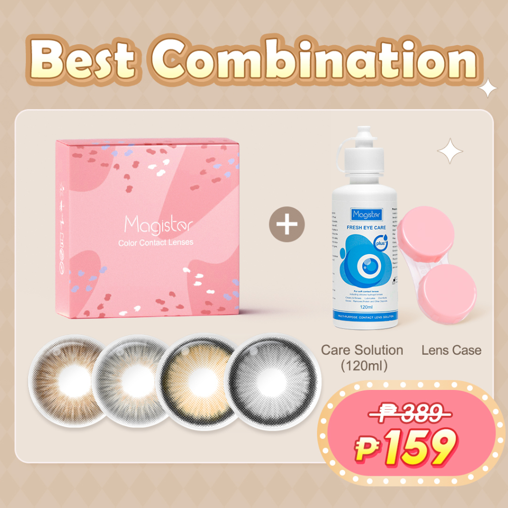 【Buy 1 Take 2 Gift】Magister Contact Lens With Solution Natural OMG ...