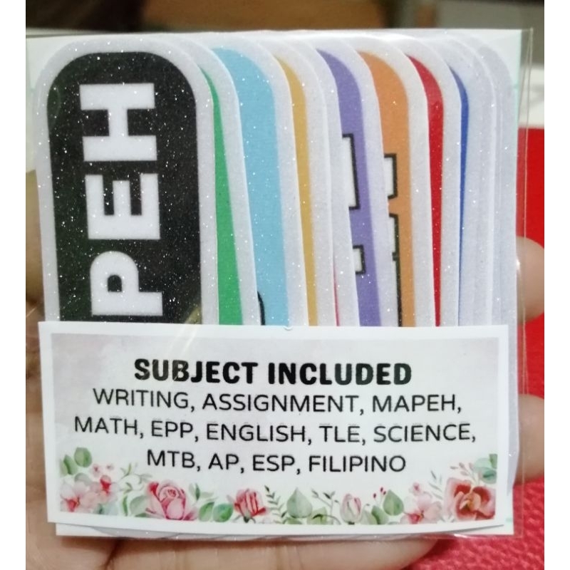 NOTEBOOK SUBJECT STICKER 12PCS(WATER PROOF) | Shopee Philippines