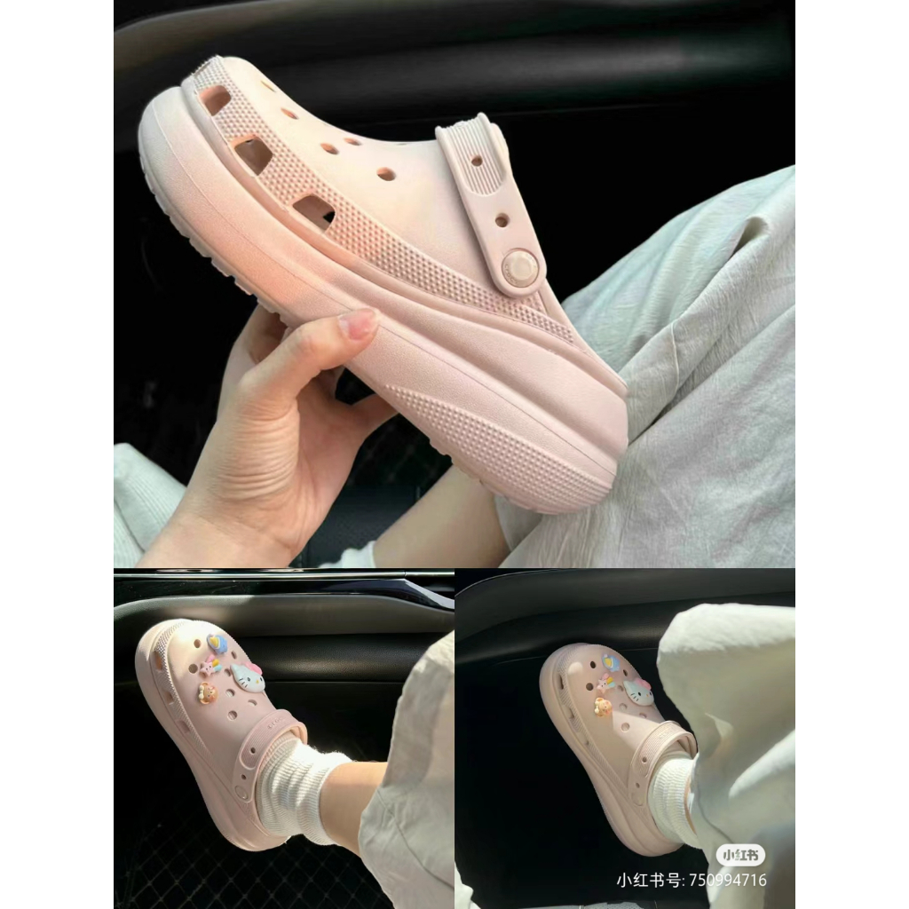 Crocs classic crush clog sandals for woman with ecobag (5cm heels) | Shopee Philippines