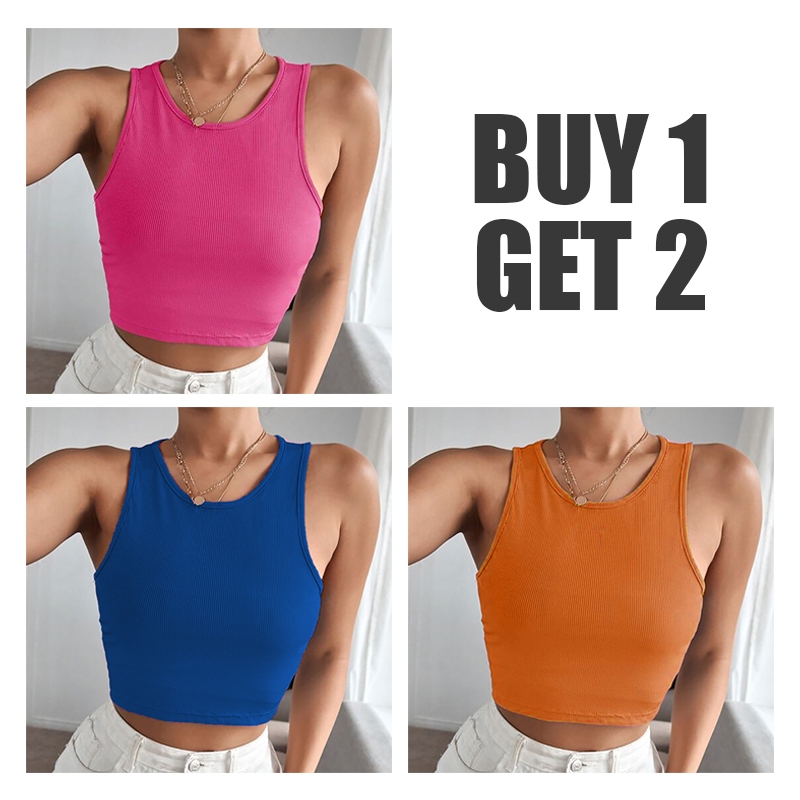 Buy 1 Take 2 (Total of 3) KILY.PH Racerback Sando Crop Top Basic ...