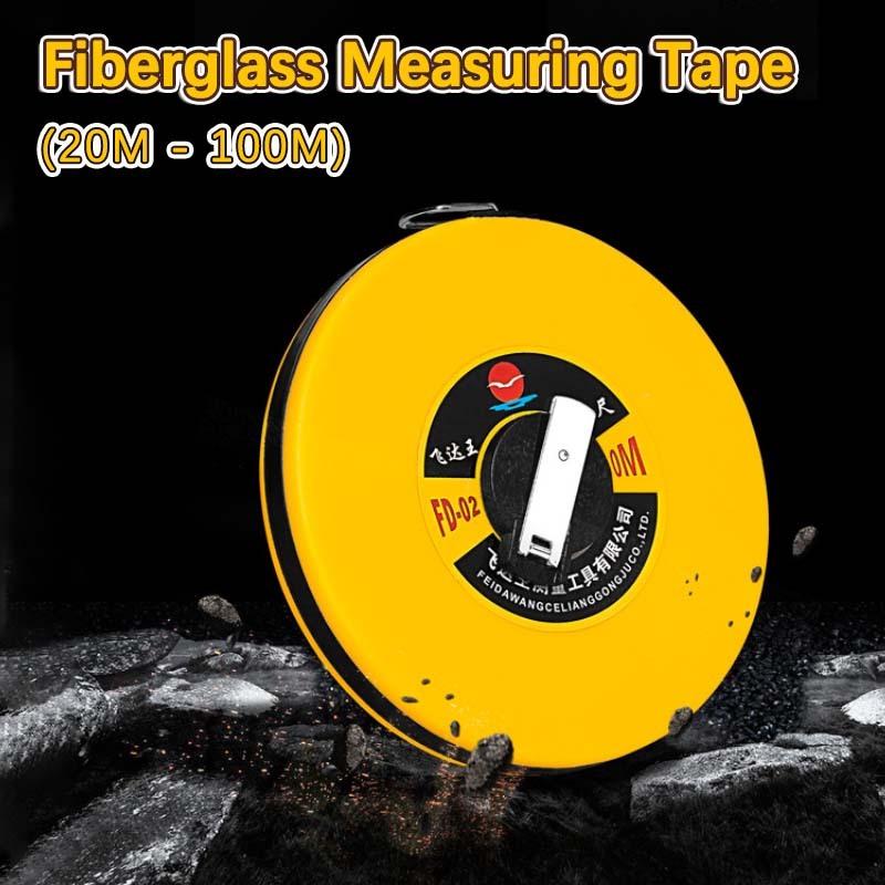 Tape Measure Fiberglass Measuring Fiber Glass 50m 100m Heavy Duty Meter ...
