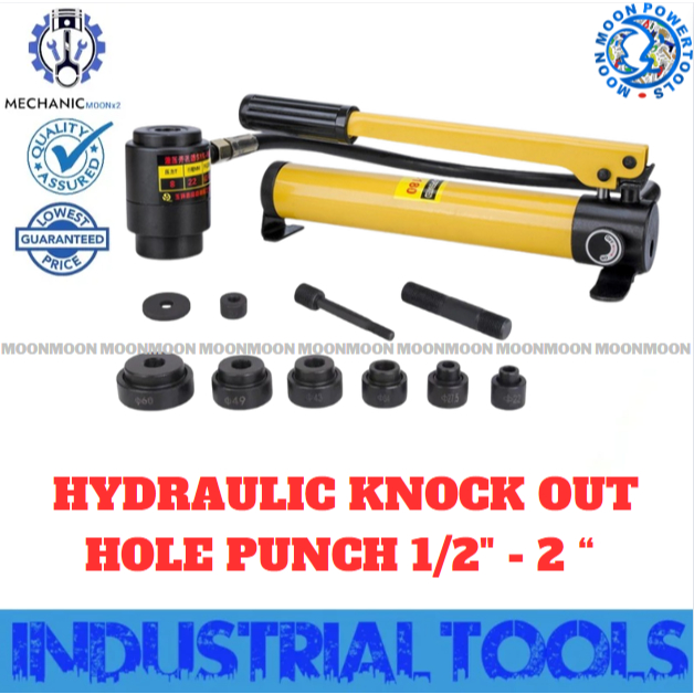 hydraulic knock out punch hydraulic hole digger 1/2''--2'' 8ton set ...