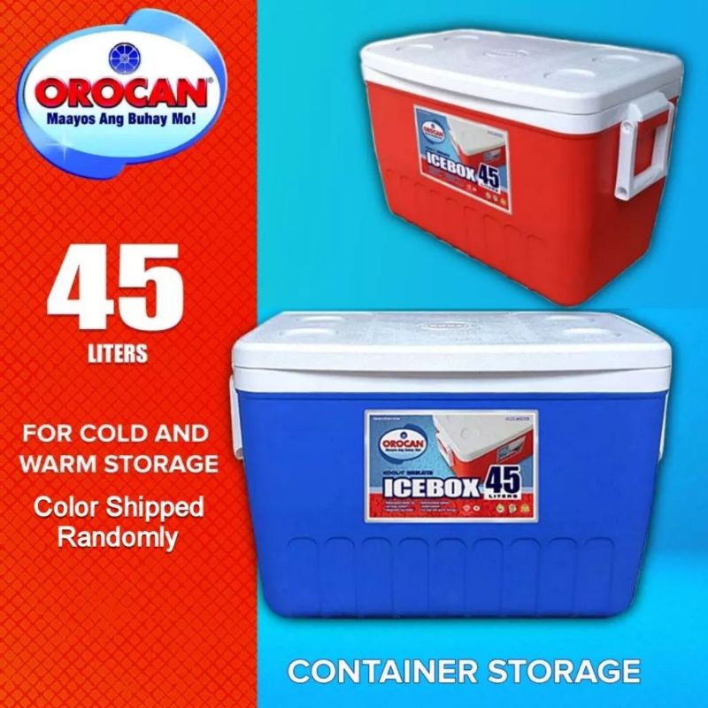 Orocan IceBox Cooler Chest Insulated 45L w/ Free Ice Scoop | Shopee ...
