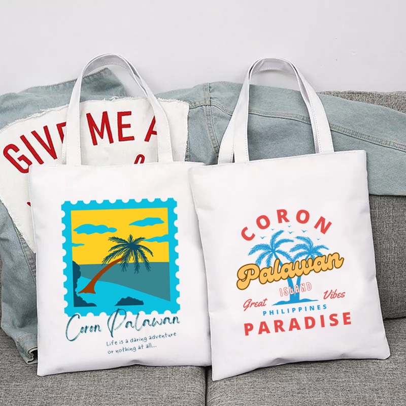 CORON PALAWAN ISLAND TOTE BAGS DESIGNS ISLAND SOUVENIR TOTEBAG ...