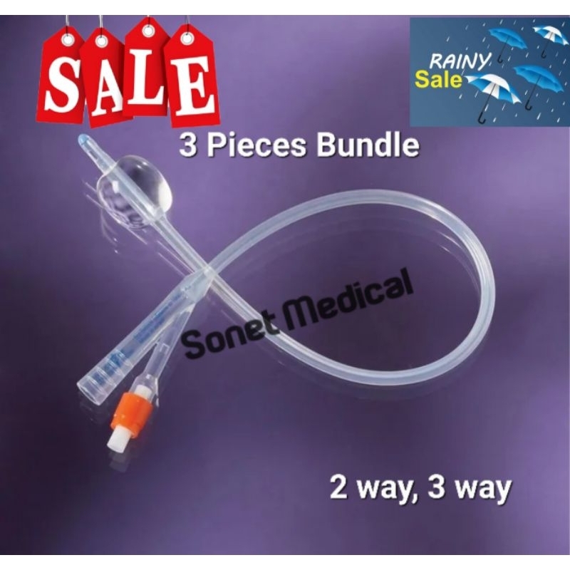 Silicone Foley Catheter 2 way 3 way | Shopee Philippines
