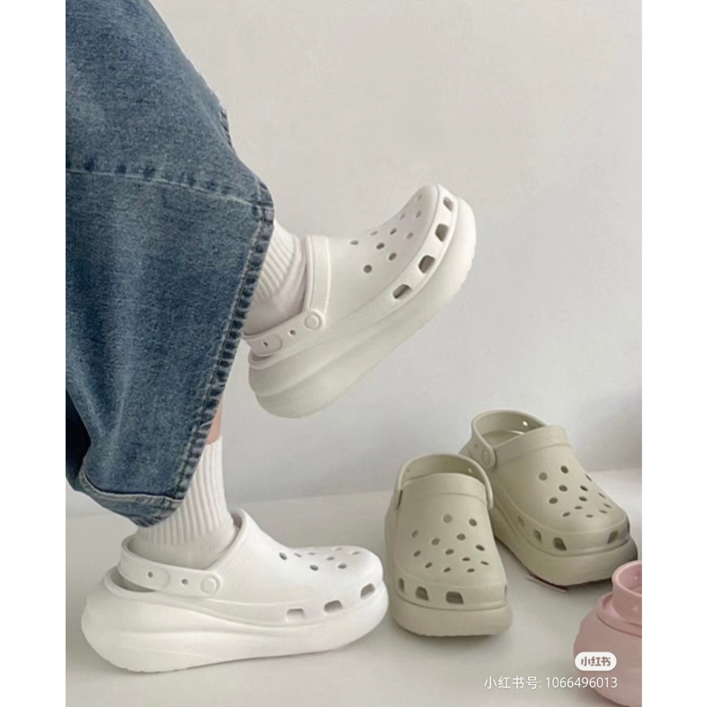 Crocs classic crush clog sandals for woman with ecobag (5cm heels) | Shopee Philippines