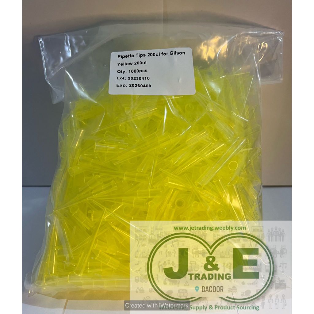 Yellow 200UL Tips for Gilson (1000pcs/Bag) (1Box = 20 Packs) | Shopee ...