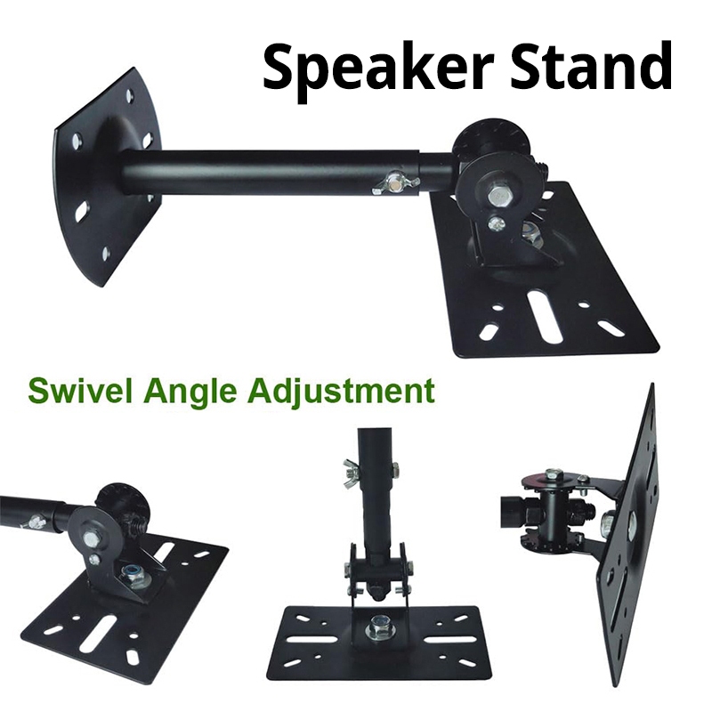 Speaker Wall Ceiling Mounts Bracket 180° Adjustable Swivel Tilt Speaker ...