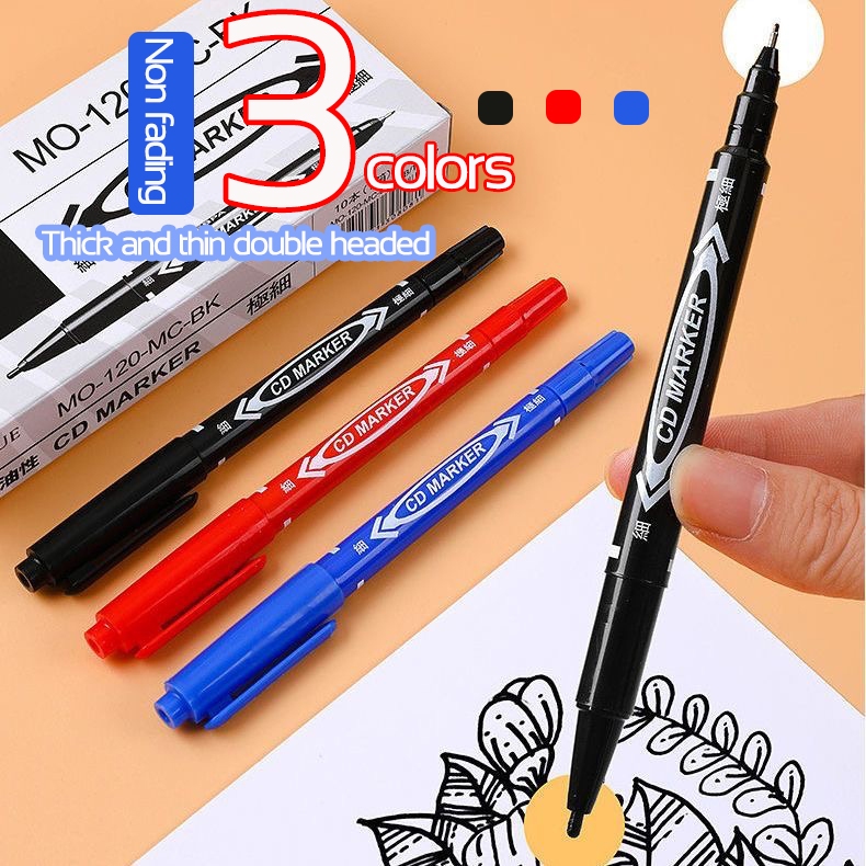 10 PCS Double Sided Permanent Markers Pens Manga Waterproof Colored ...