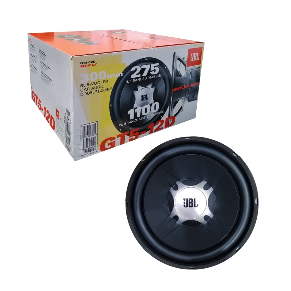 GT5-12D JBL CAR AUDIO 300mm SUBWOOFER 12inch (Double Bobine) | Shopee ...