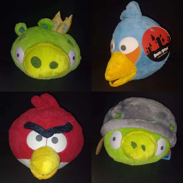Angry Birds TCC plush stuff toys Red Blue King Pig Corporal Pig Rovio ...