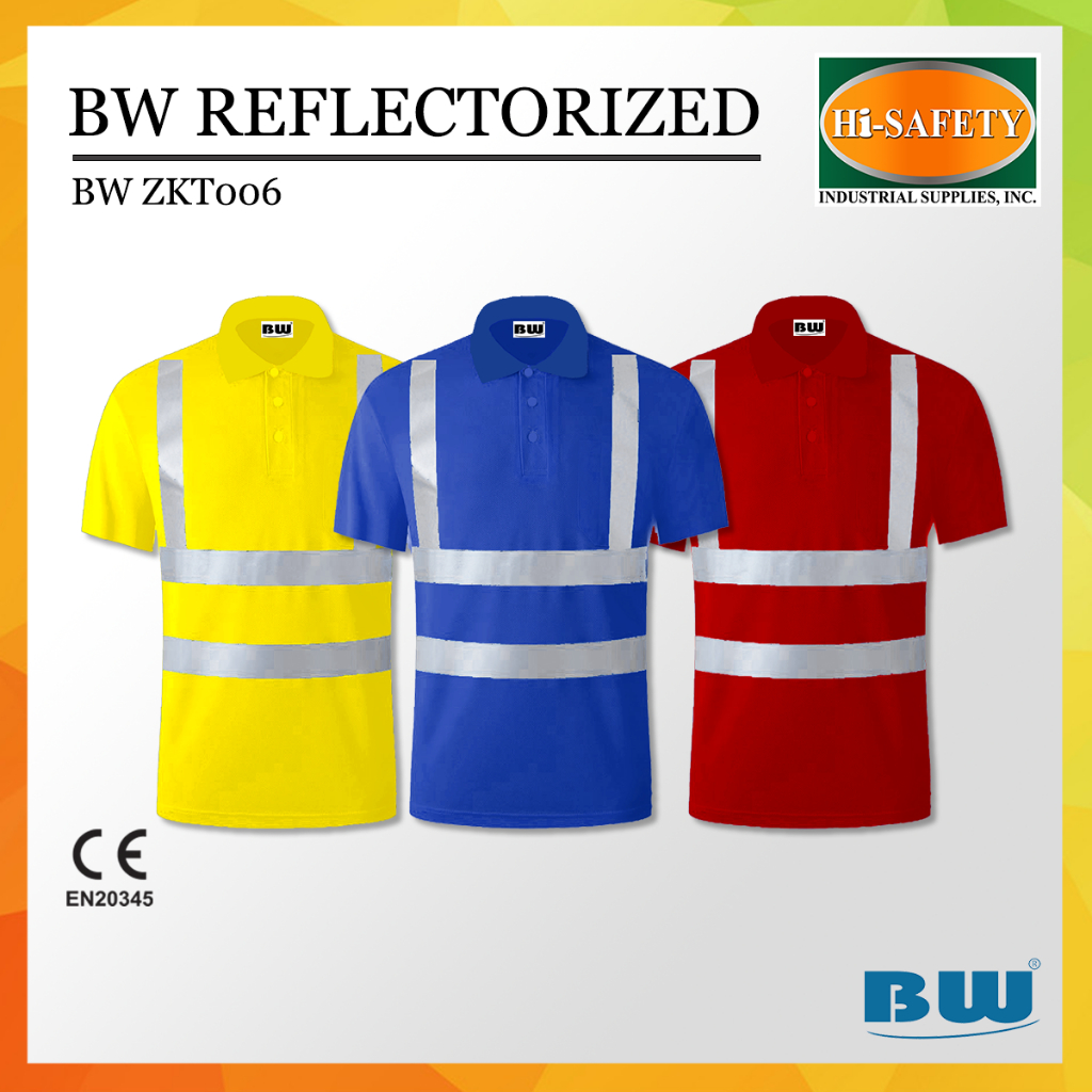 BW Apparel ZKT006 Reflectorized Collar Shirt / Shortsleeve Safety Wear ...