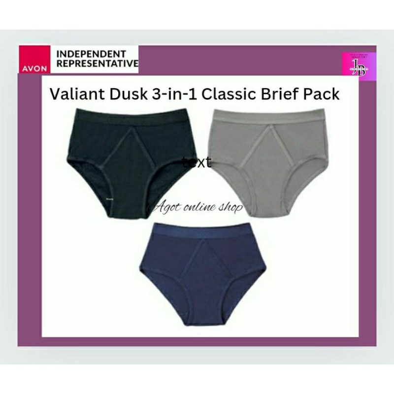 Avon Valiant Dusk 3-in-1 Classic Brief Pack | Shopee Philippines