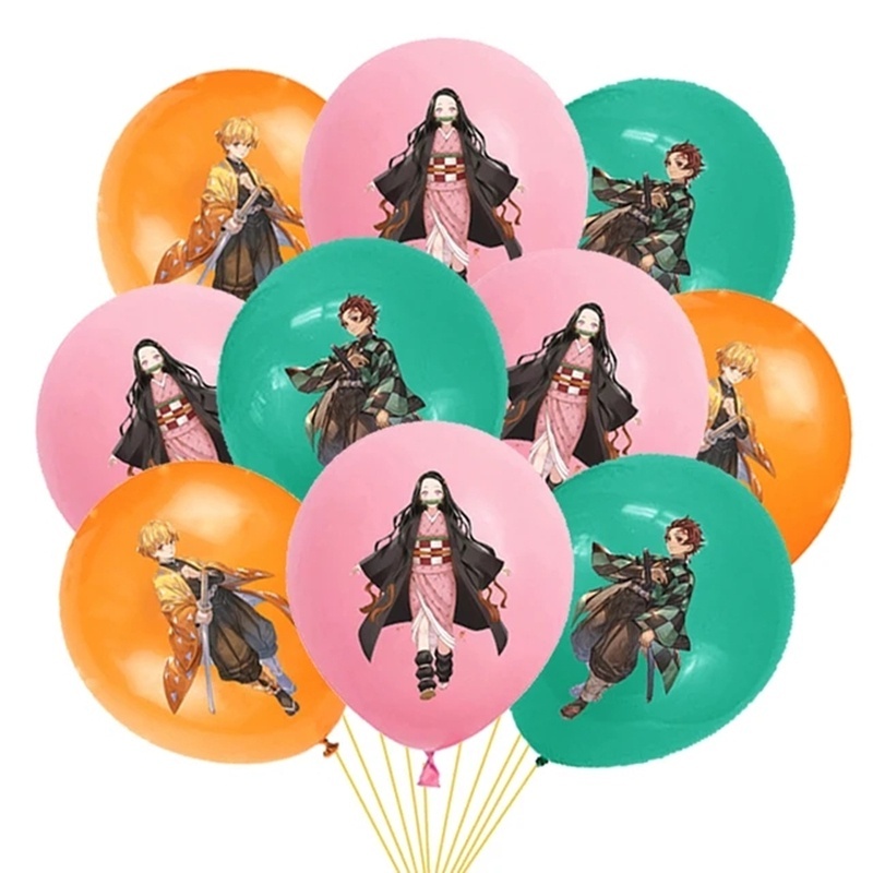 Demon Slayer Theme 12 inch Latex Balloons Characters Kamado Nezuko ...