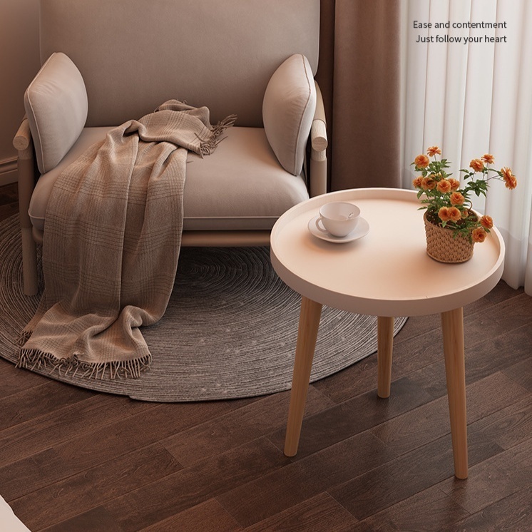 Small round table Simple table for bedroom Living Room Coffee Tray ...