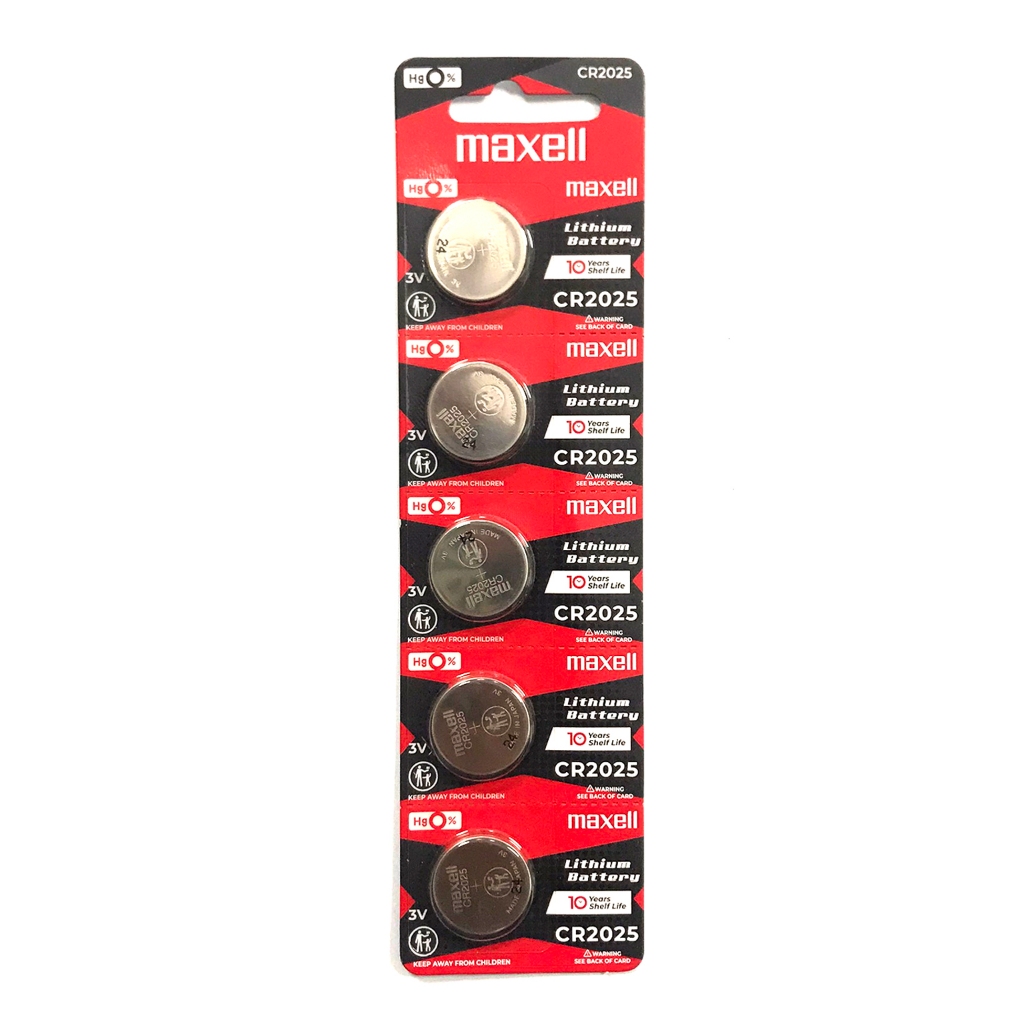 Maxell CR2025 Lithium Coin Cell Battery Pack of 5pcs | Shopee Philippines