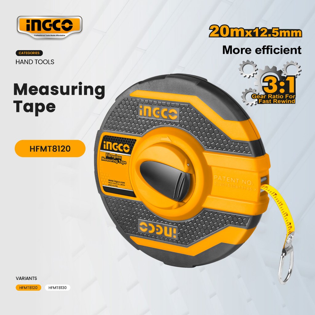 Ingco Fiberglass Measuring Tape 20m HFMT8120 / 30m HFMT8130 IHT ...