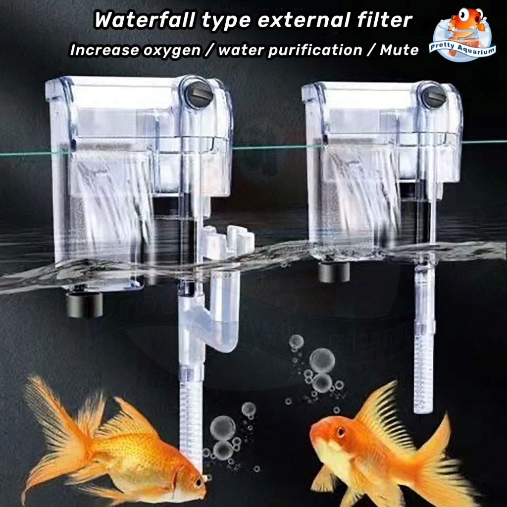 3 in 1 Small Aquarium Filter Small Tank Filter Type External Oxygen ...