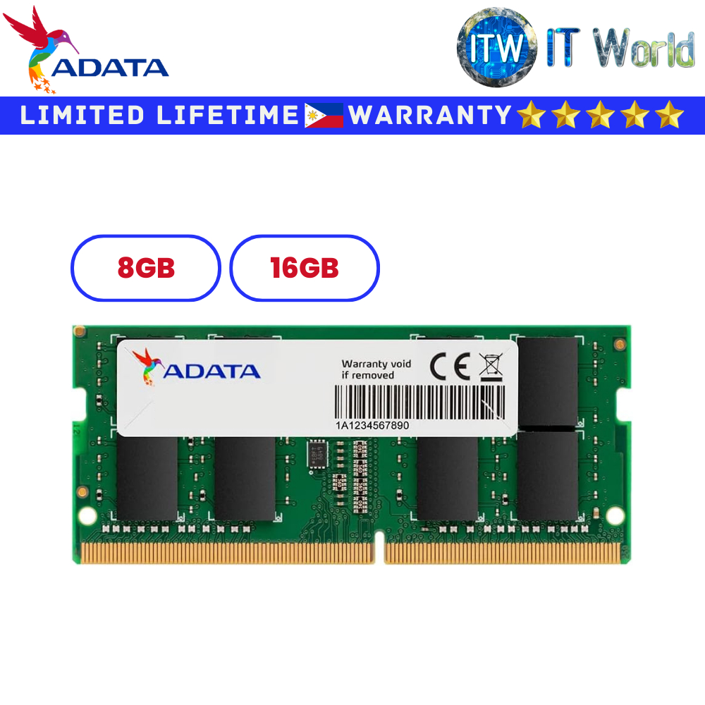 Itw | Adata DDR4 RAM Premier 8GB/16GB 3200Mhz SO-DIMM Memory Module ...