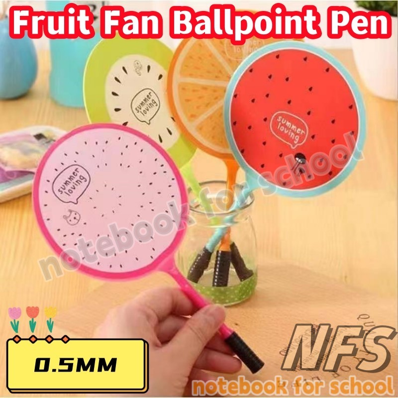 NFS Creative Cute Fruit Fan Ballpoint Pen Blue Ink 0.5mm Student Gift ...