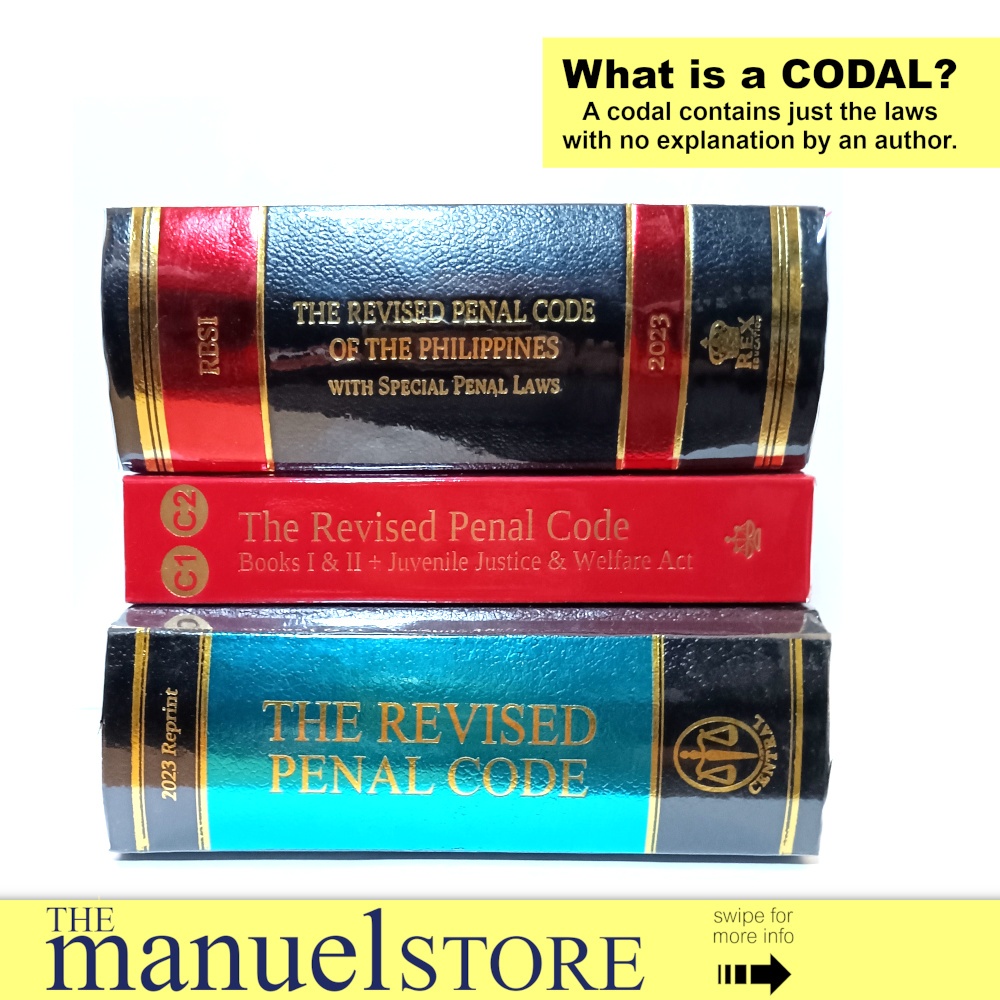 Pocket Codal (2023/2024) Revised Penal Code RPC Special Laws Rex Central Manuel | Shopee Philippines