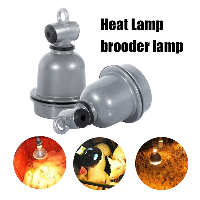 E27 Heat lamp holder Ceramic heating lamp for piglets Brooder lamp for ...