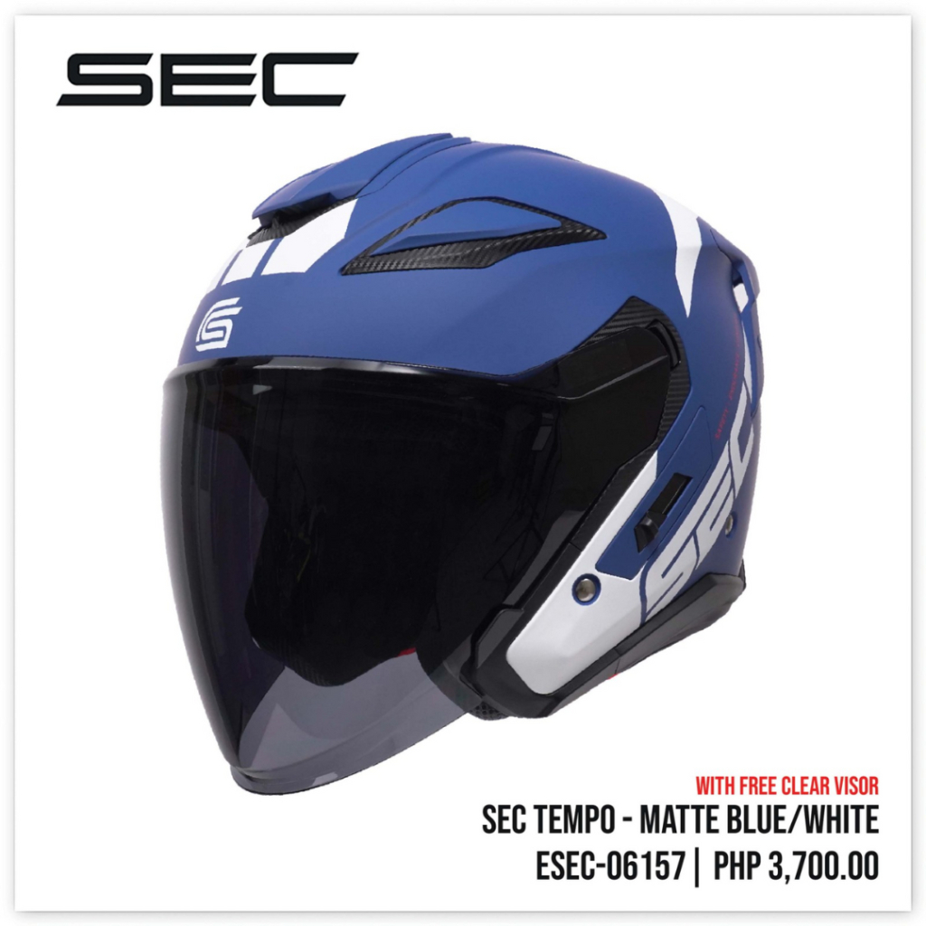 Sec Half Face Helmet for Motorcycle - Tempo (Gloss/Matte) (X-XXL ...