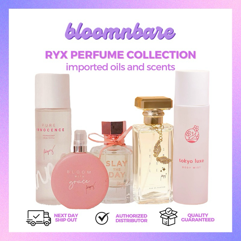 RYX PERFUME Tokyo Luxe, Pure Innocence, Unstoppable, Slay The Day ...