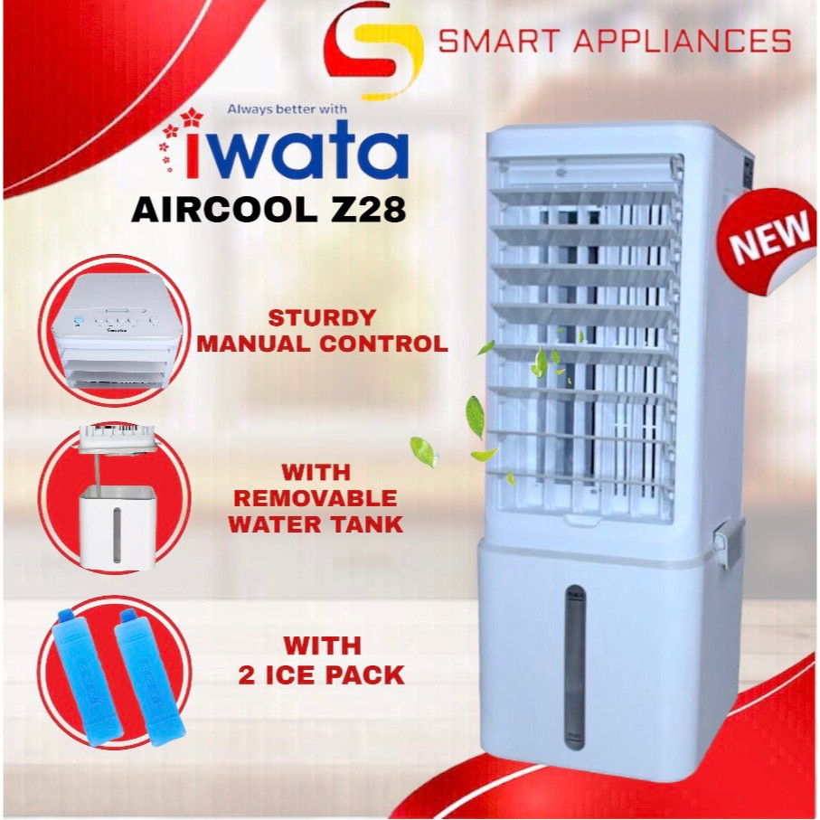 Iwata AIRCOOL Z28 10 Liters evaporative air cooler with free 2 ice pack ...