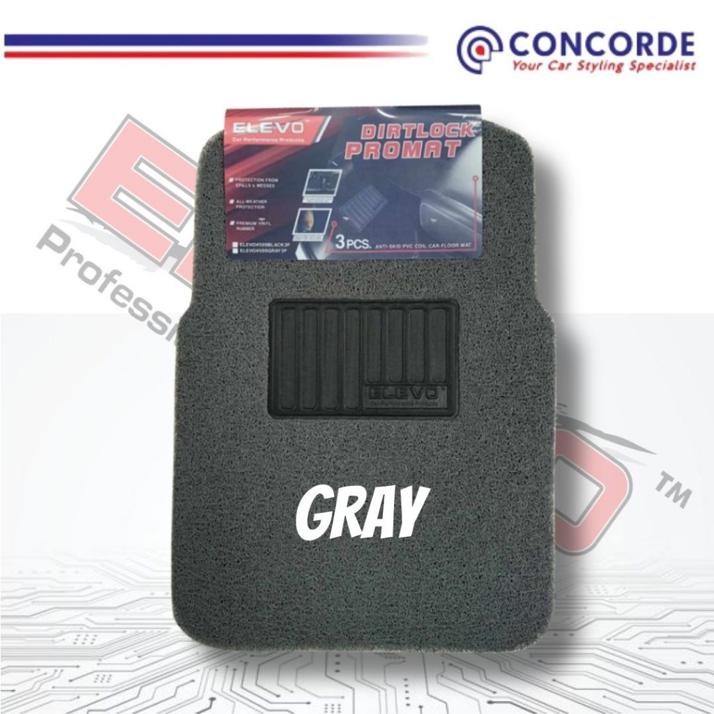 ELEVO PVC COIL MAT GRAY SET3PC | Shopee Philippines