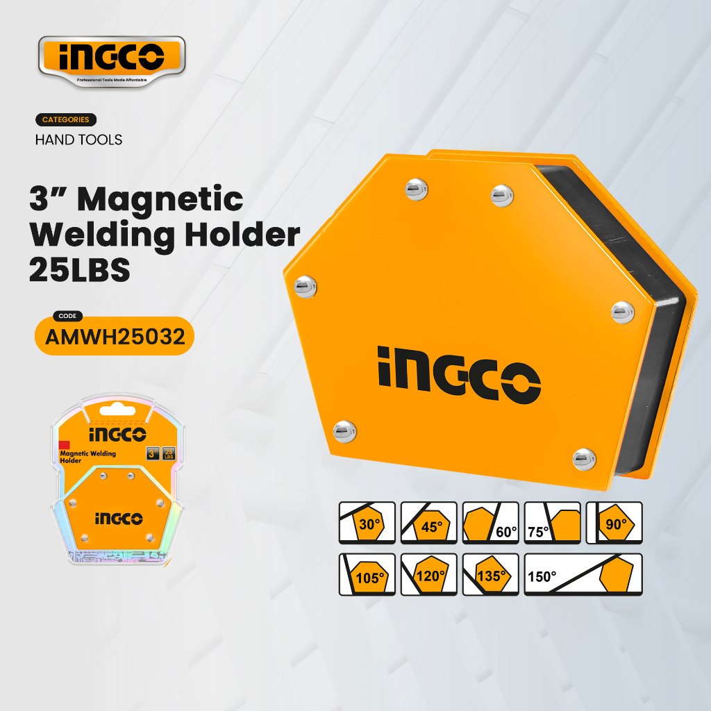 INGCO 3" 25Lbs/4" 50lbs Welding Magnet Positioner Soldering Locator ...