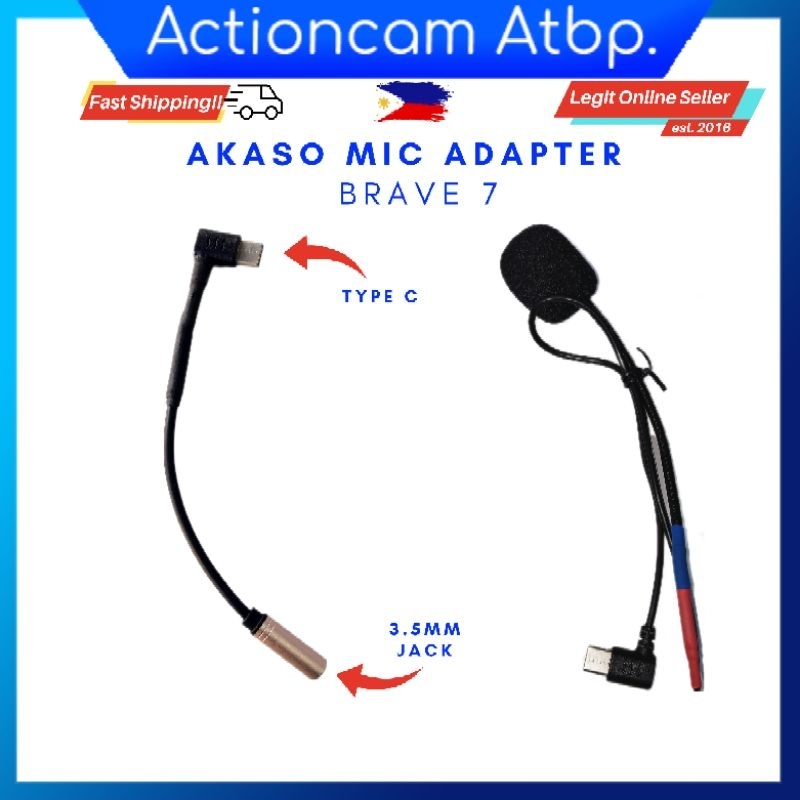 AKASO Brave 7 Mic Adapter | Shopee Philippines