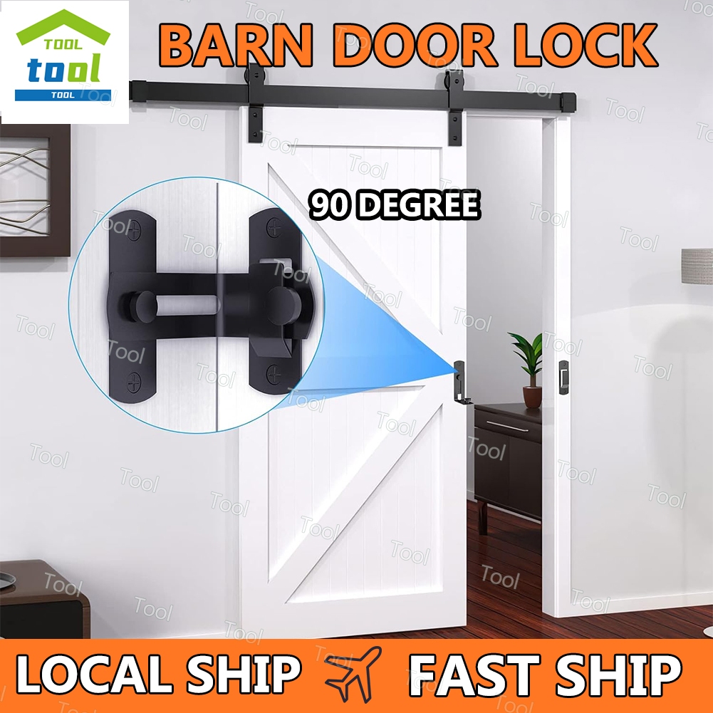 90 Degree Door Lock Button Security Tools Clasp Stainless Steel Sliding ...
