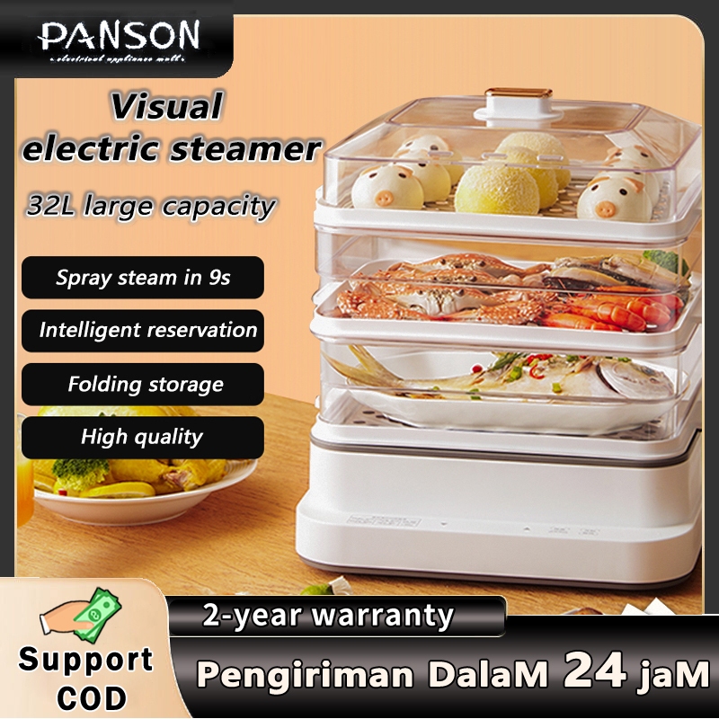 Multifunctional electric steamer 36L intelligent steamer three-layer ...