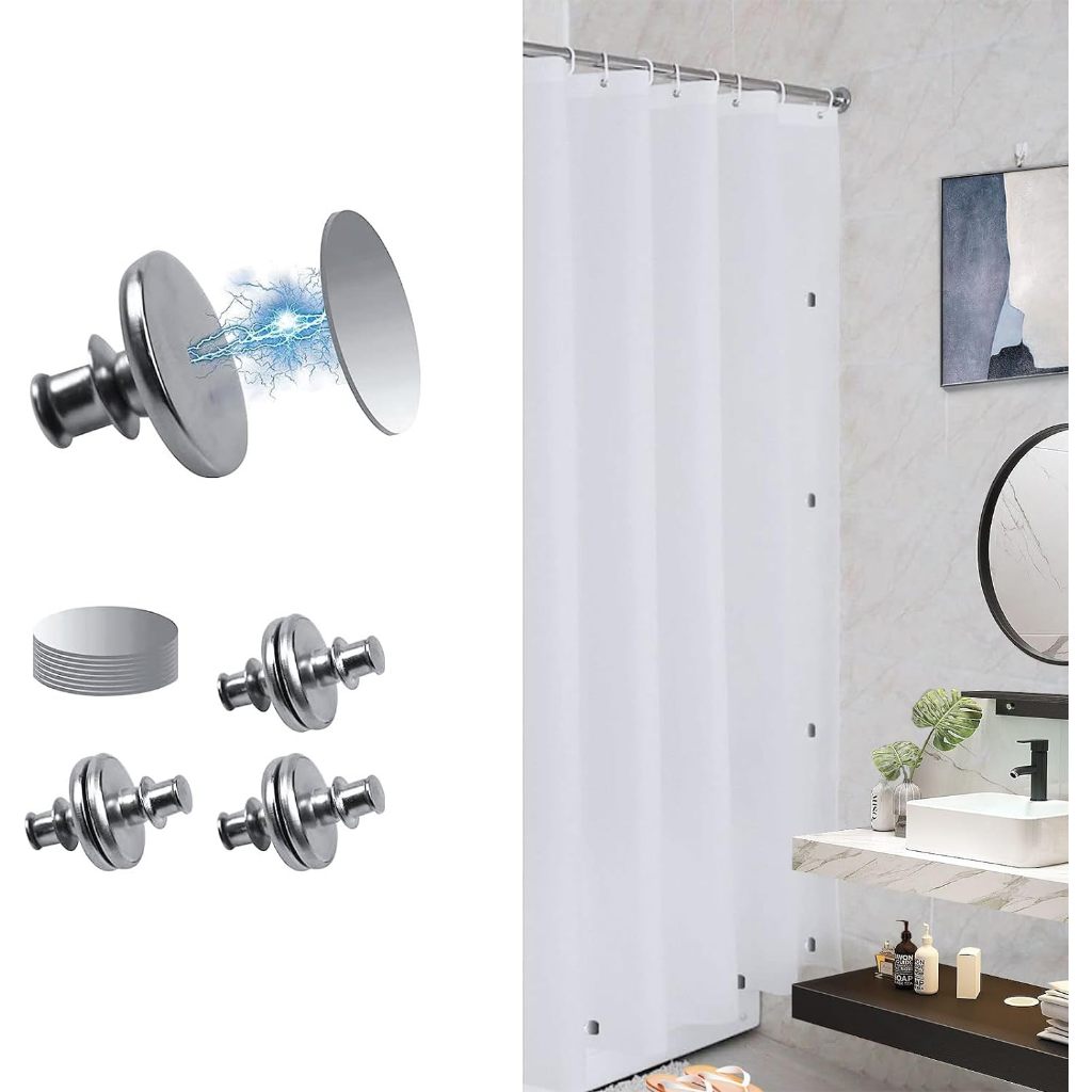 Bathroom Shower Curtain Weight Magnets Curtain Magnets Closure Strong ...